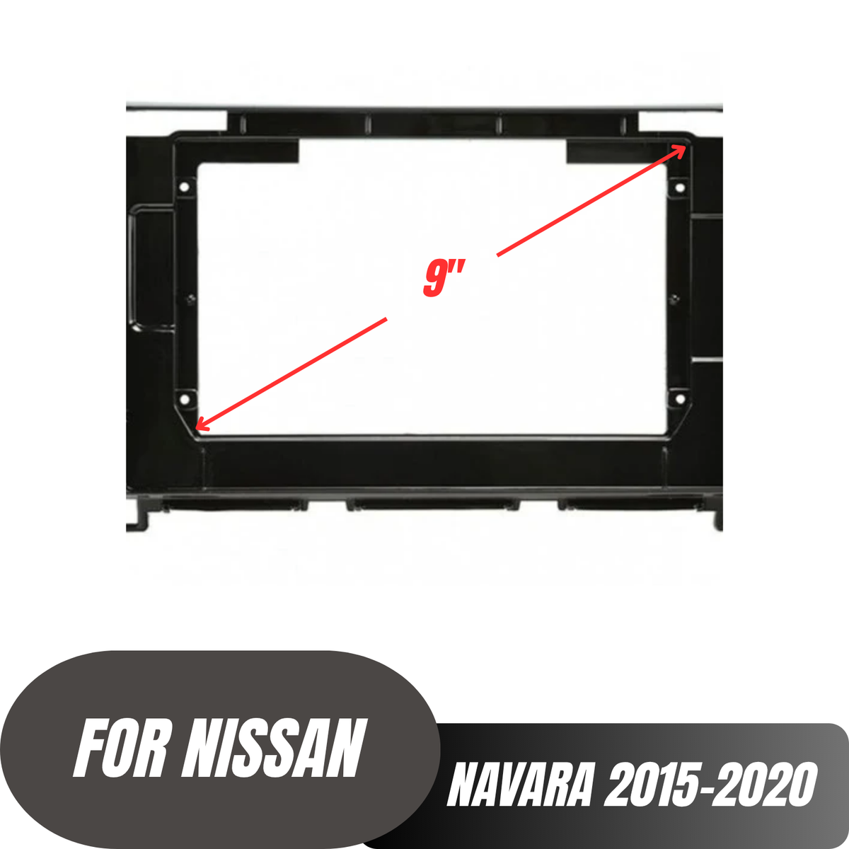 Nissan Navara NP300 Black Fascia Compatible with Aerpro AM9X, Alpine I ...